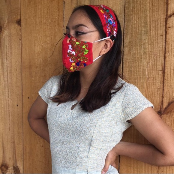 New Handmade | Accessories | Combo Face Mask And Headband With Buttons ...